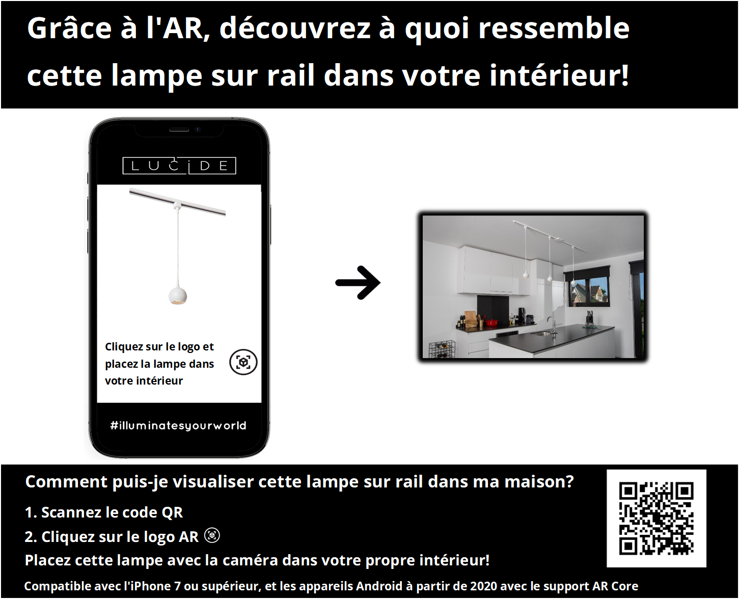Lucide TRACK Rail apparent - Système de rail monophasé / Éclairage sur ...