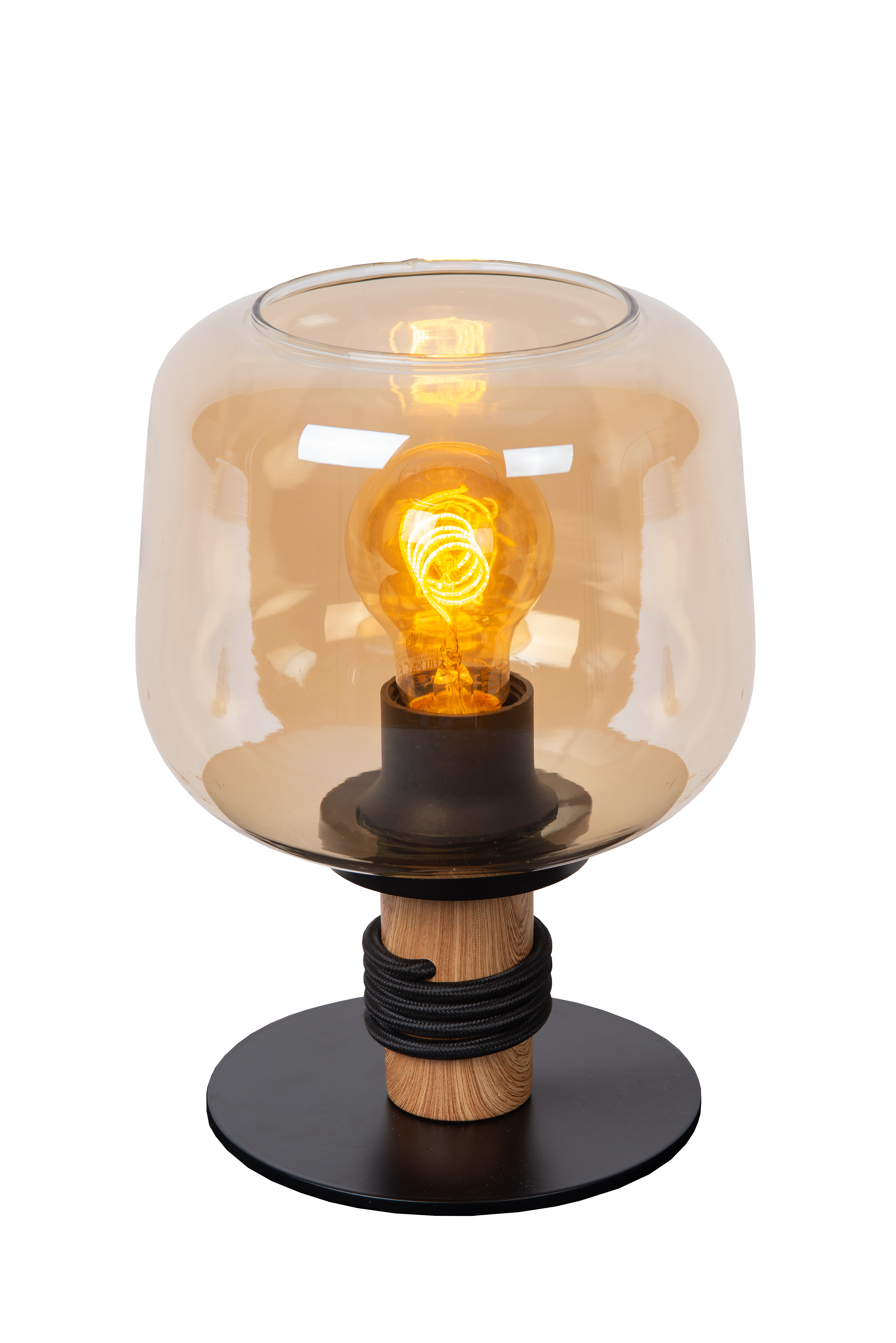 Lucide ILONA - Table lamp - Ø 18 cm - 1xE27 - Amber