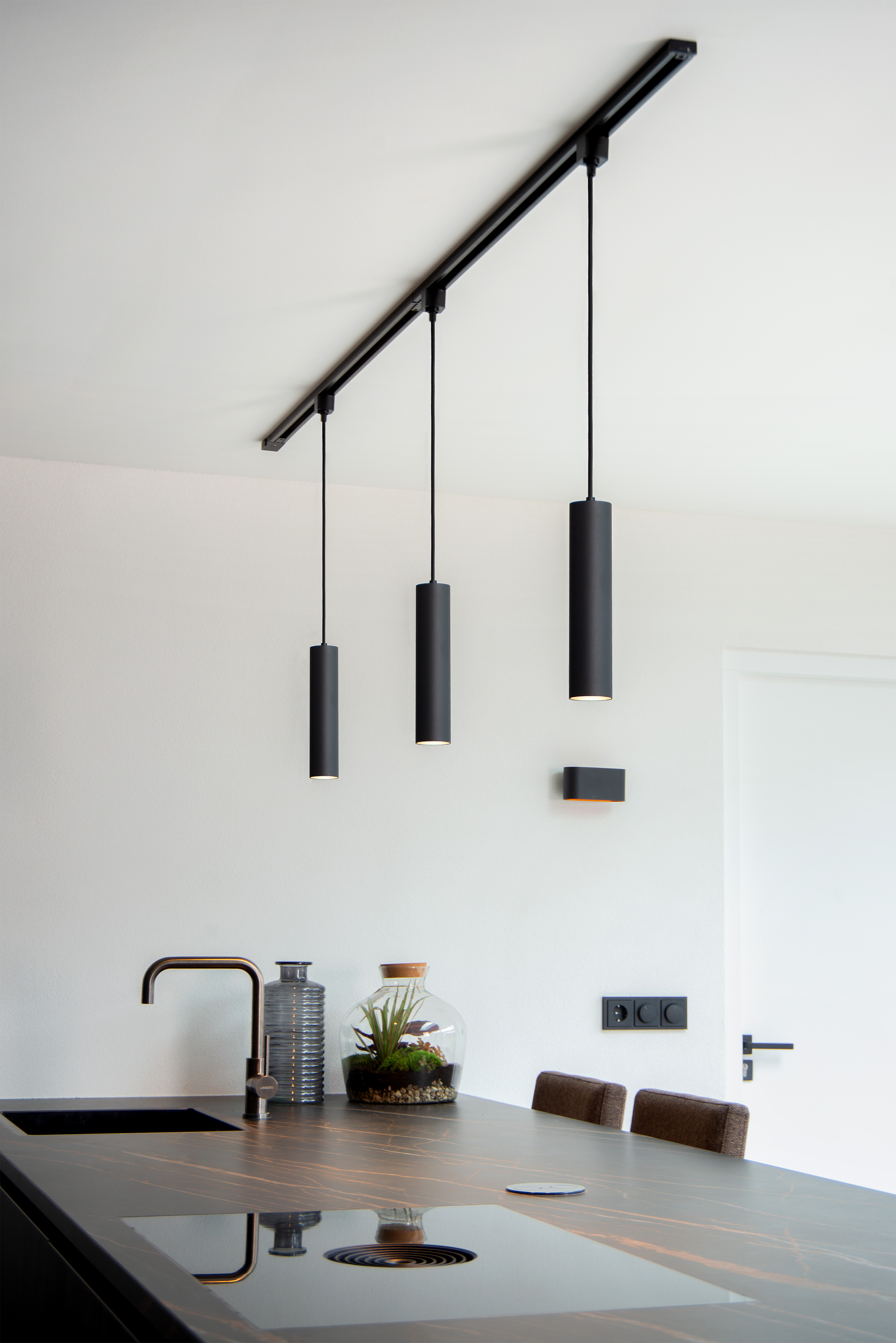 Lucide TRACK FLORIS pendant - 1-circuit Track lighting system - 1xGU10 ...