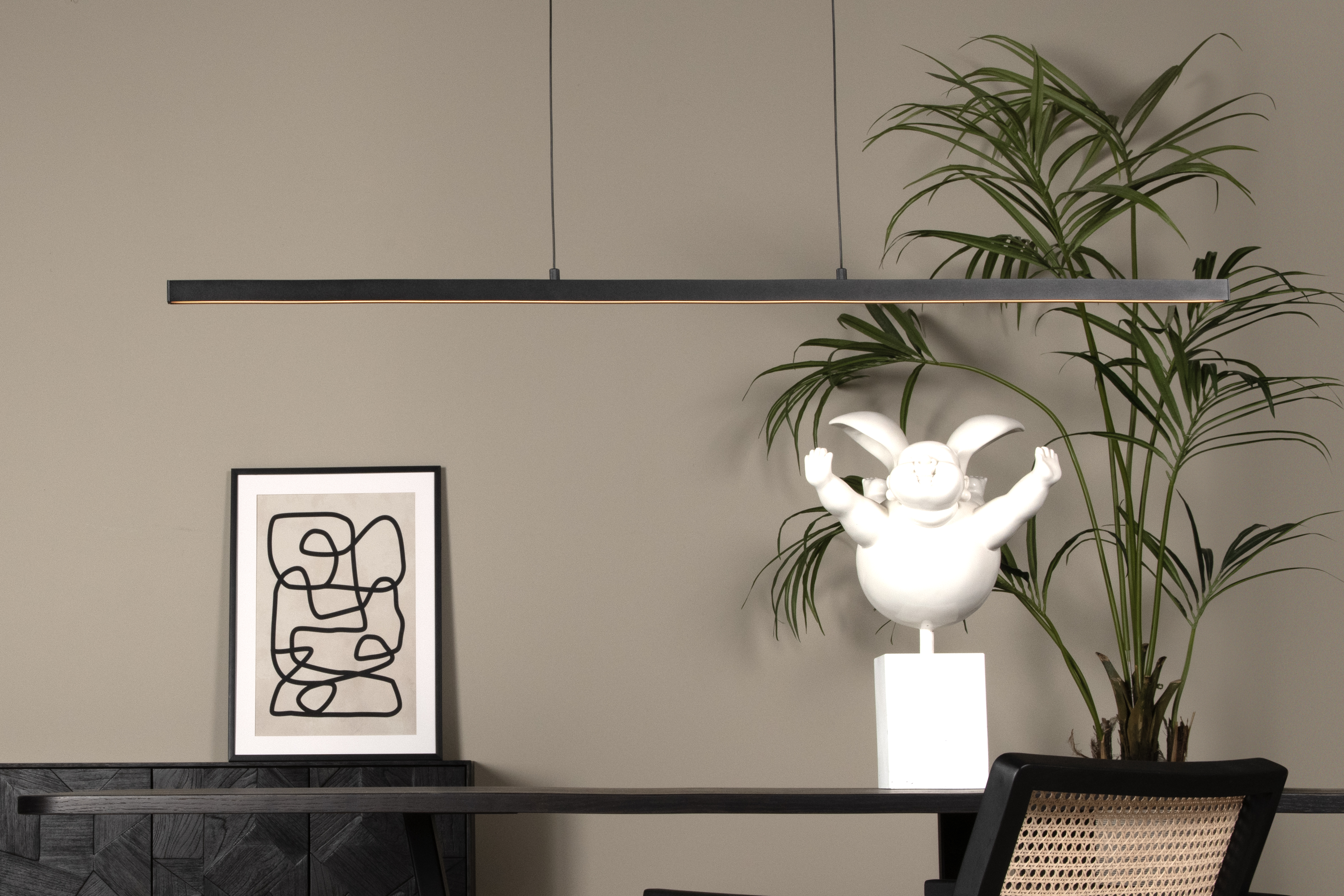 Lucide SIGMA - Hanglamp - LED Dimb. - 1x36W 2700K - Zwart