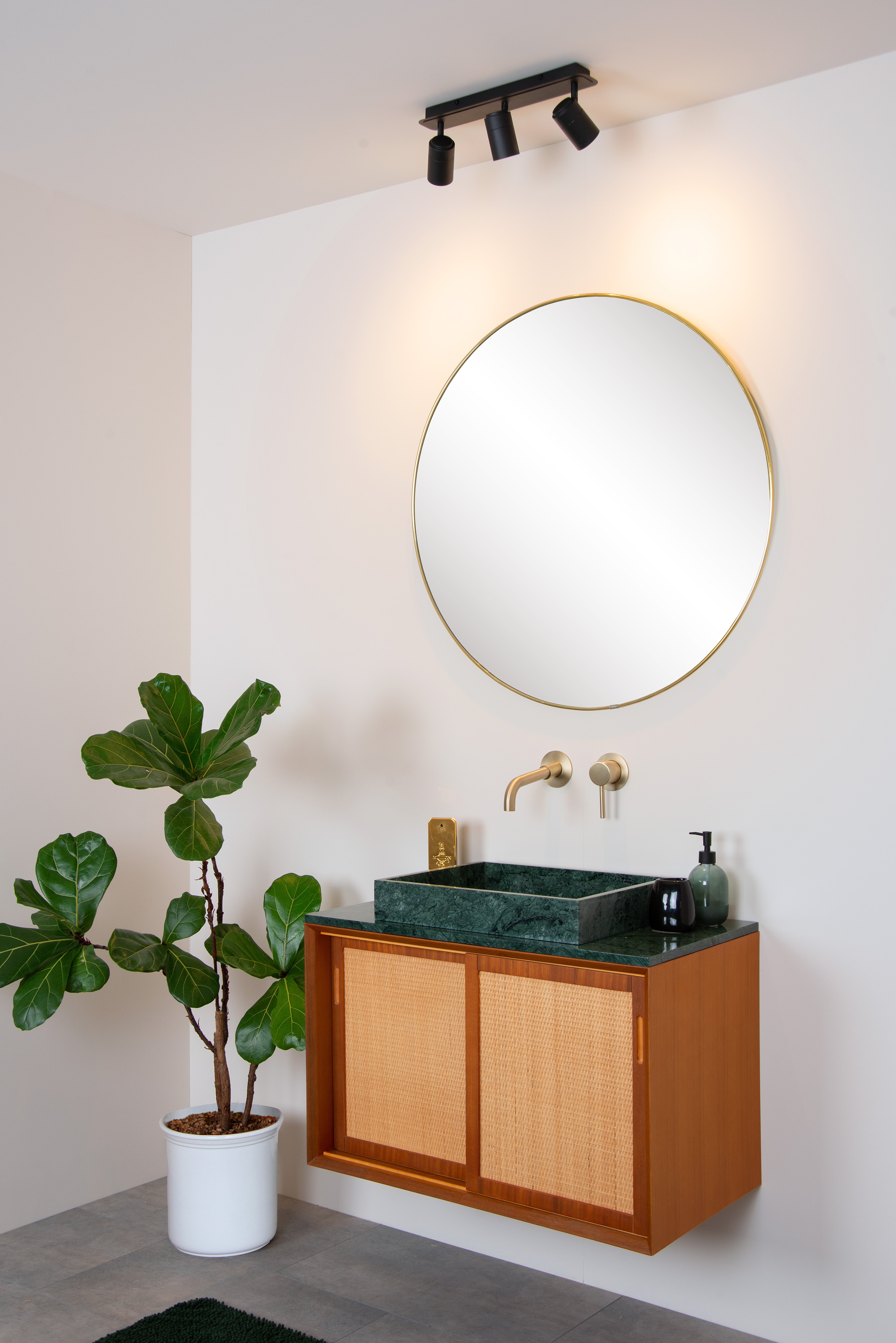 Lucide LENNERT - Ceiling spotlight Bathroom - LED Dim. - GU10 - 3x5W ...