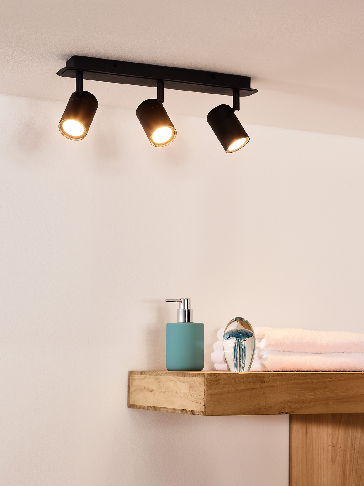 Lucide LENNERT - Ceiling spotlight Bathroom - LED Dim. - GU10 - 3x5W ...