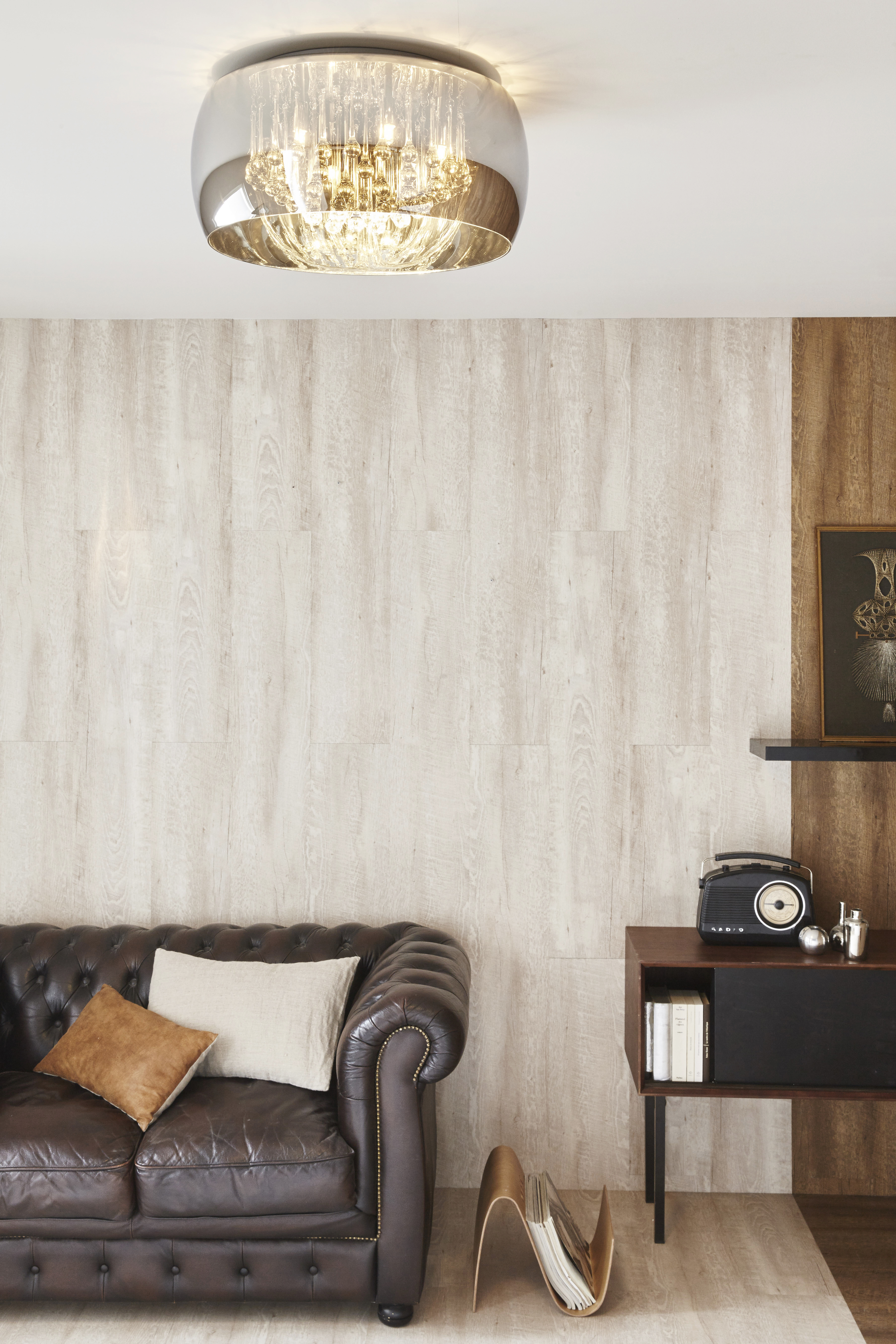 Lucide PEARL - Flush ceiling light - Ø 50 cm - 6xG9 - Chrome