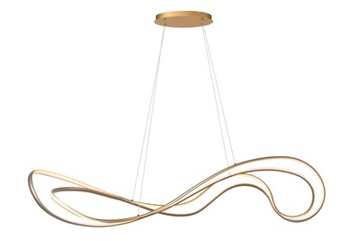 Lucide SINGALA - Pendant light - Ø 30 cm - 1xE27 - Matt Gold / Brass