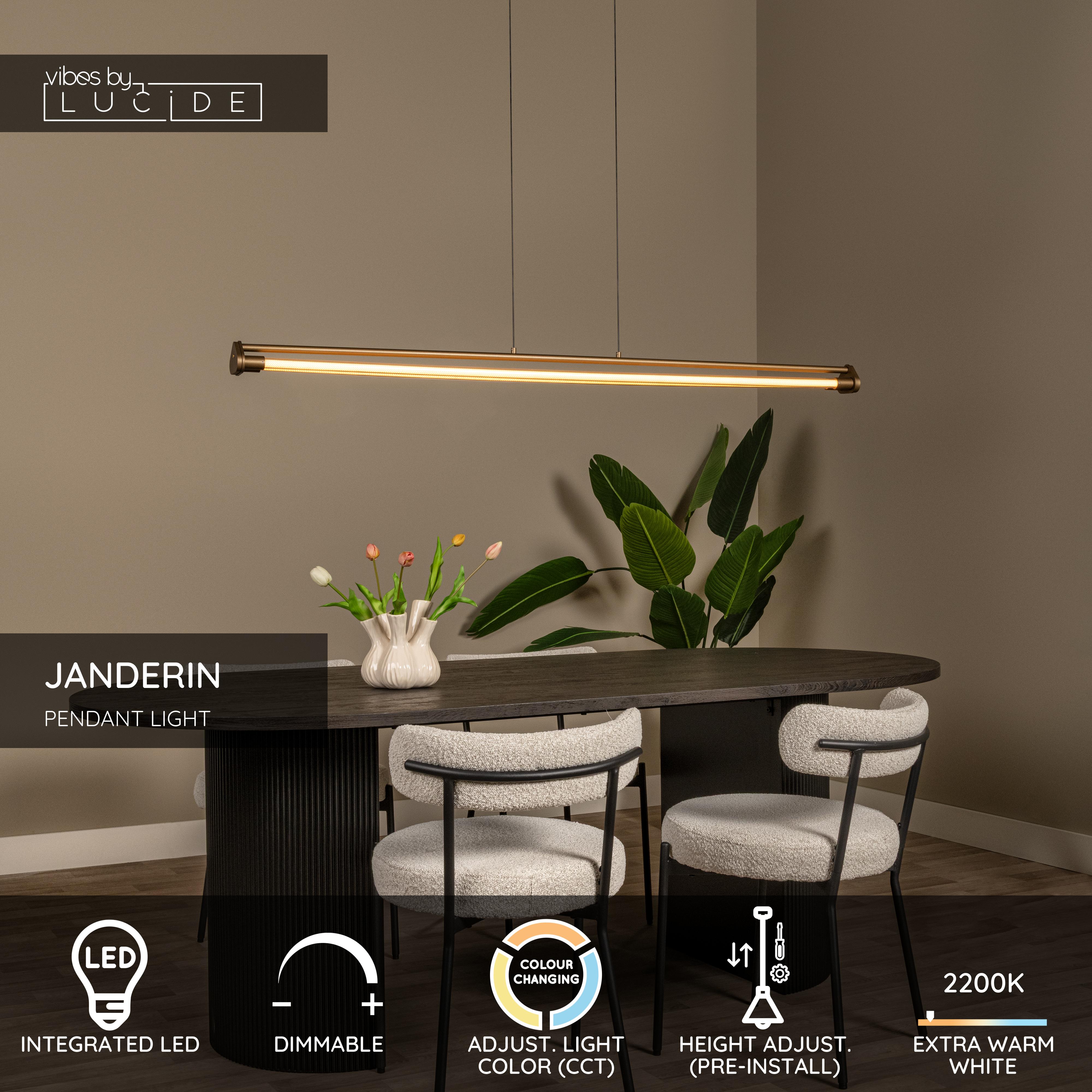 Lucide JANDERIN - Pendant light - LED Dim. - CCT - 2x16,5W 2200K/3300K ...