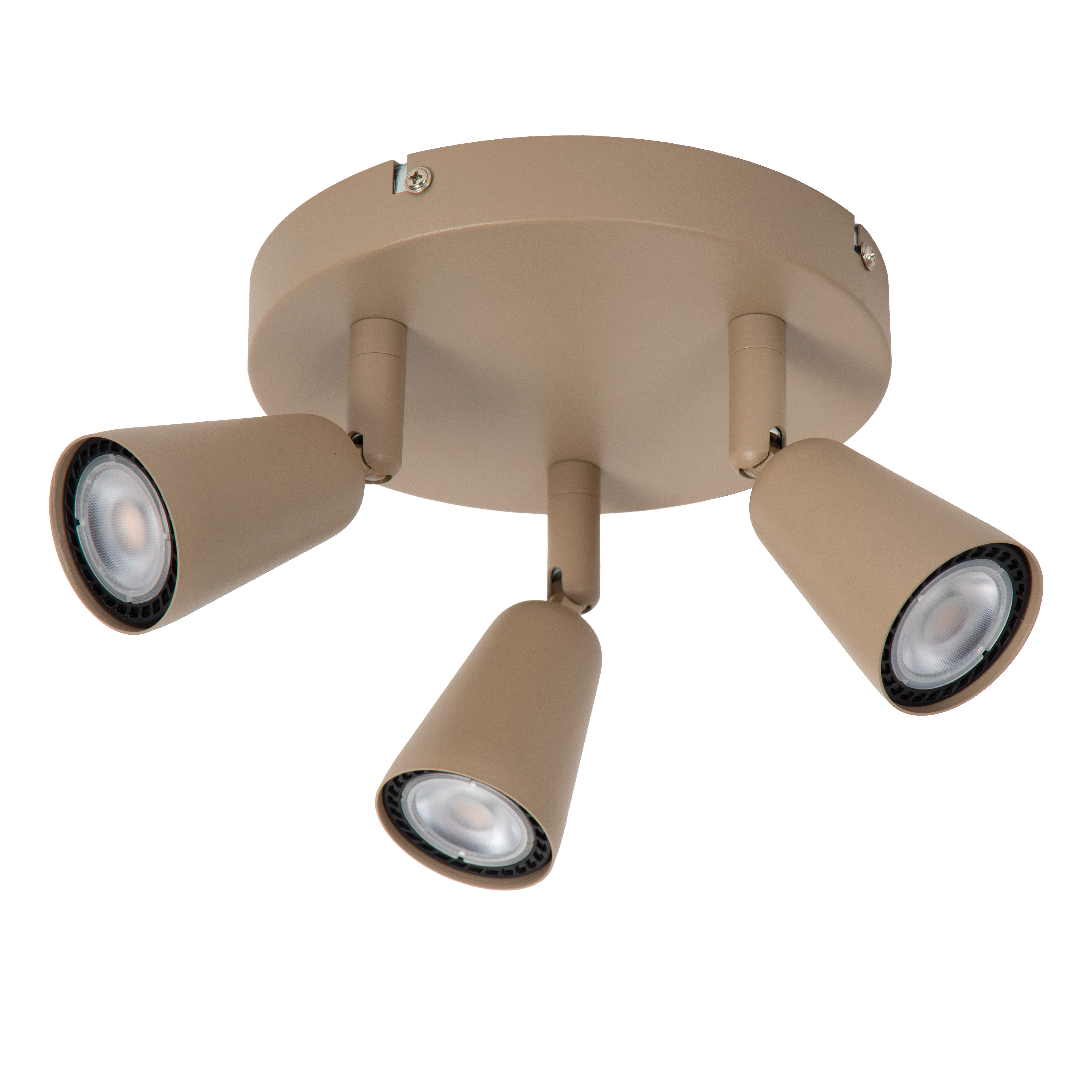 Lucide TIANA - Ceiling spotlight - 3xGU10 - Taupe | Essential