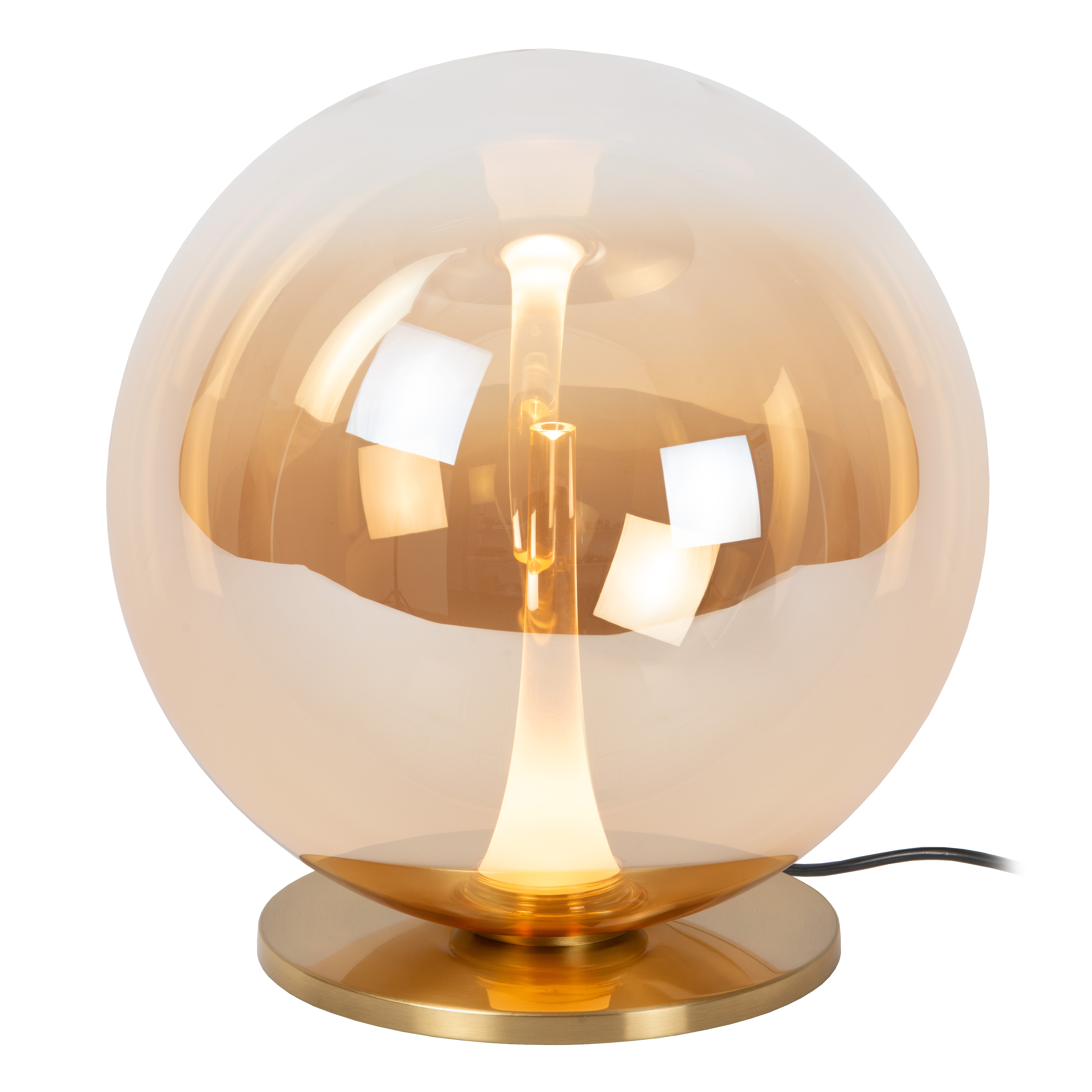Lucide GISELA - Table lamp - Ø 30 cm - LED Dim. - 1x12W 2500K - Amber ...