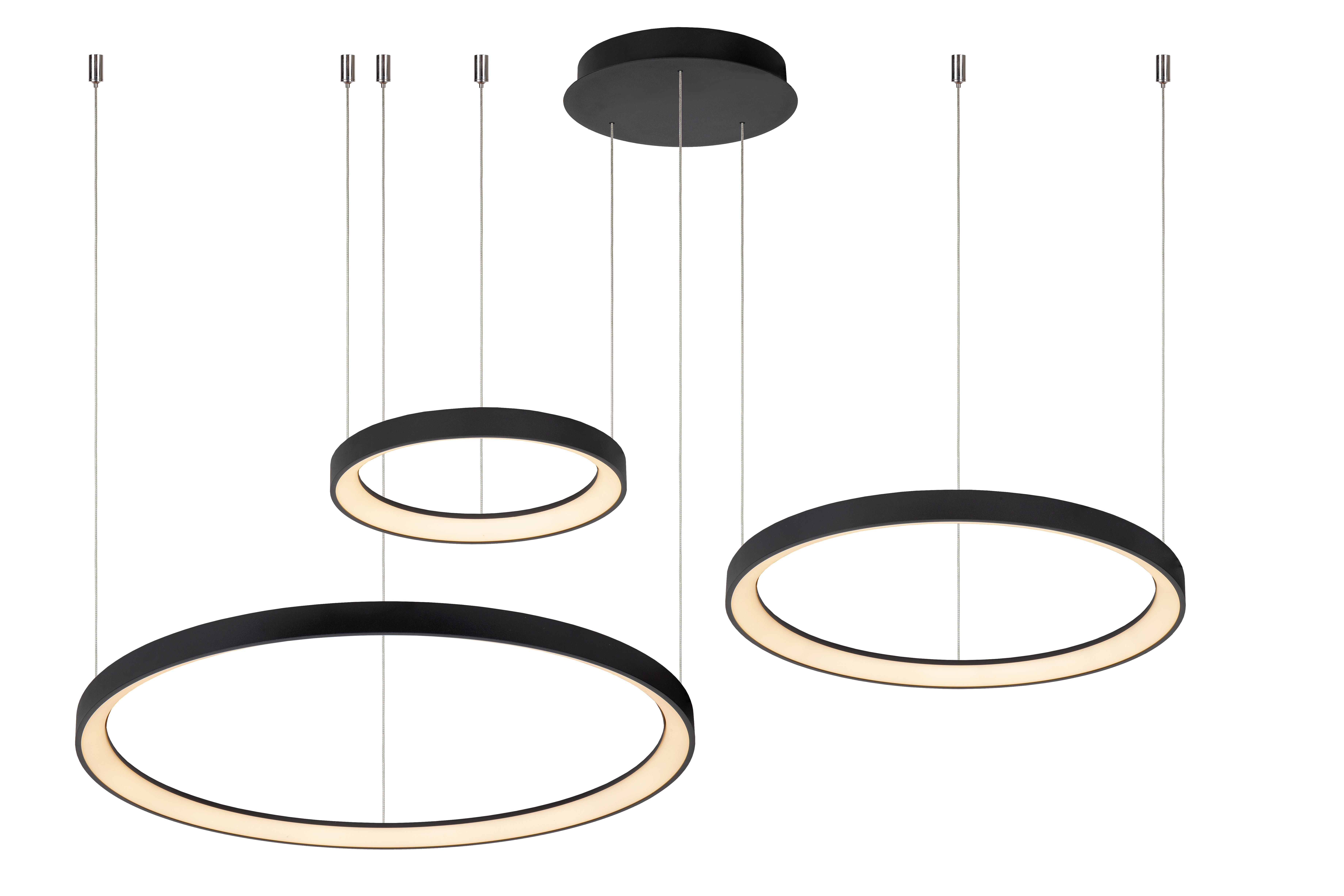 Lucide Premium VIDAL Pendant light O 78 cm LED Dim. 1x120W 2700K Black