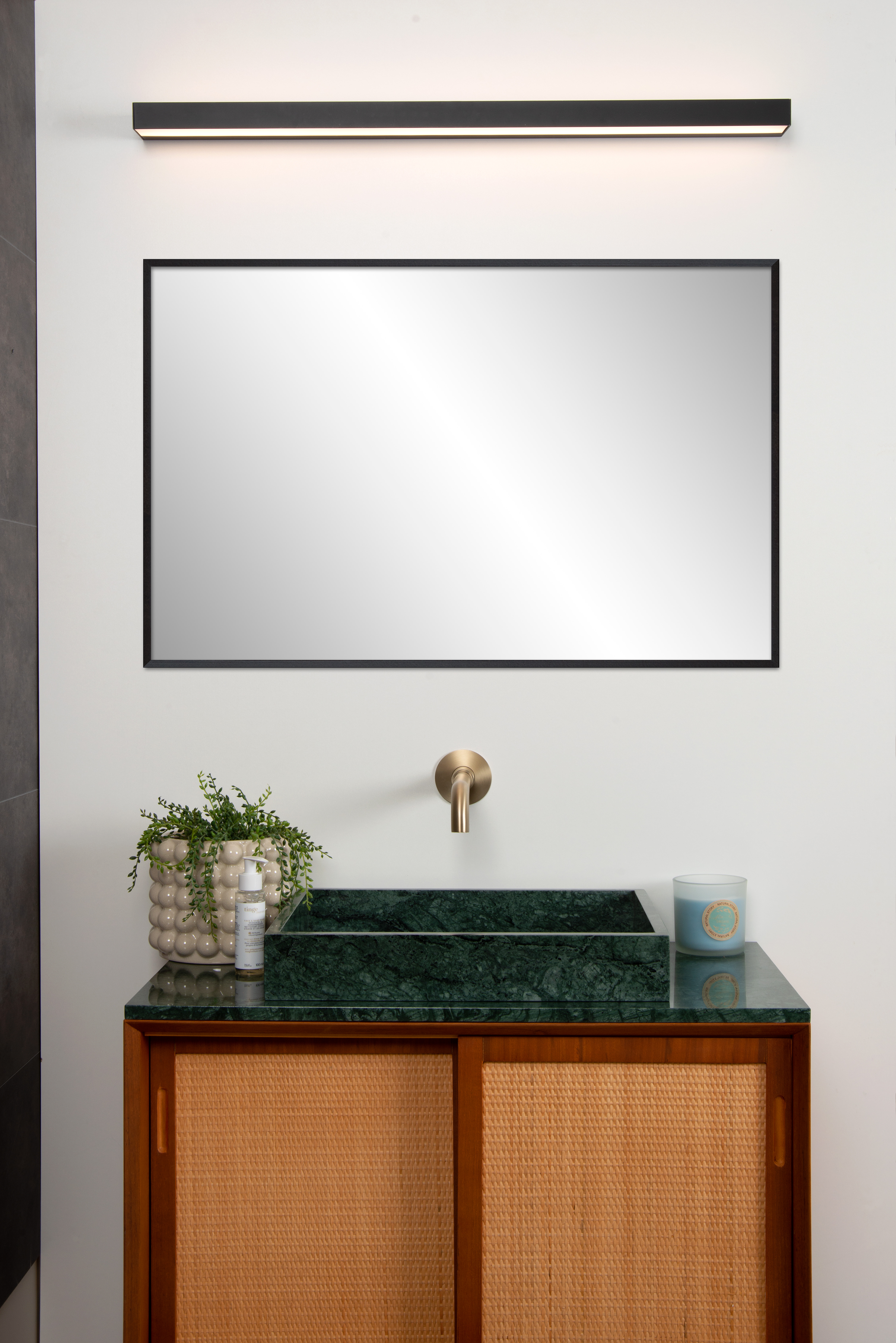 Lucide ALEXA - Wall light Bathroom - LED - 1x13W 2700K - IP44 - Black