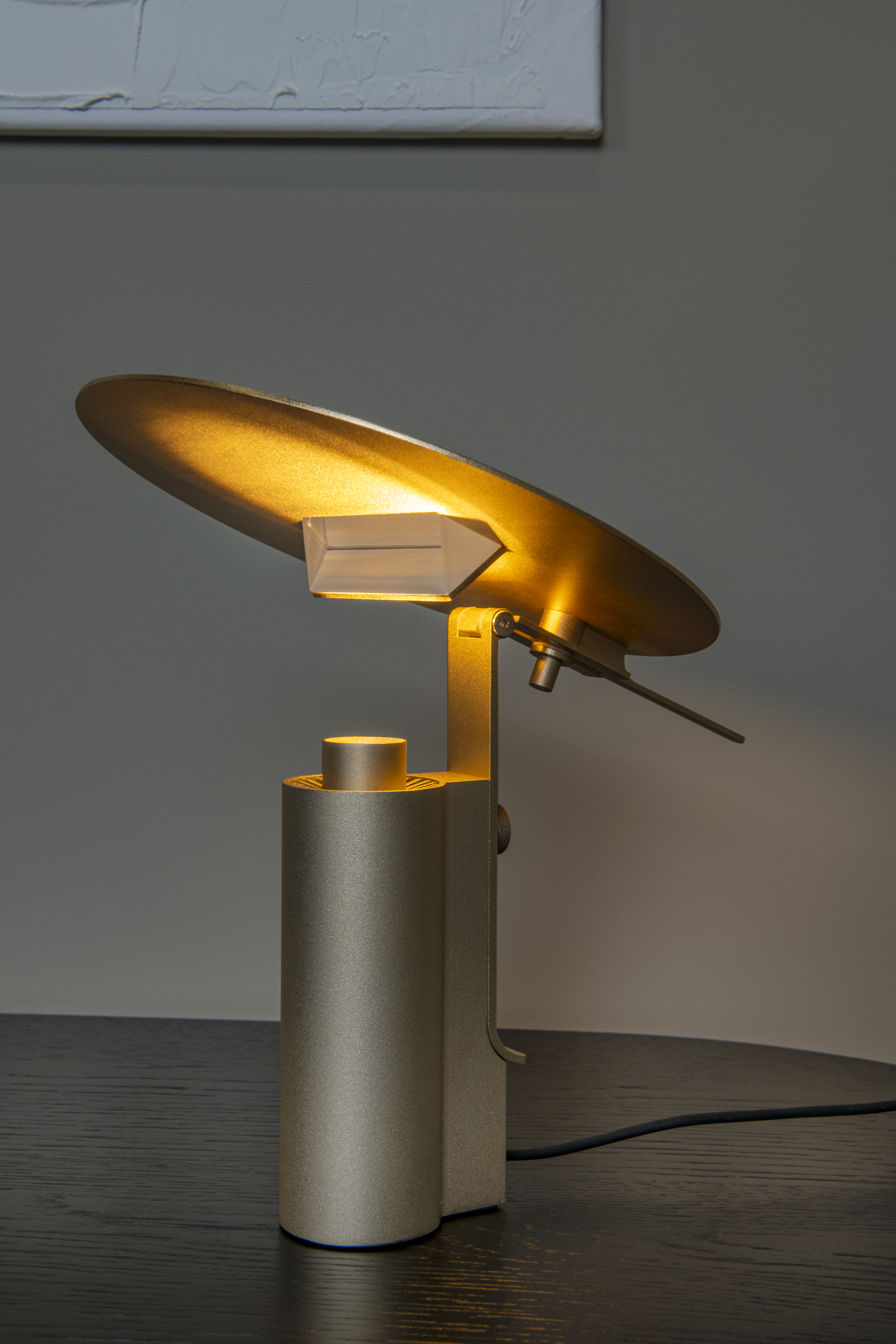 Lucide FITS - Table lamp - Ø 20 cm - LED - 1x7W 3000K - Matt Gold ...