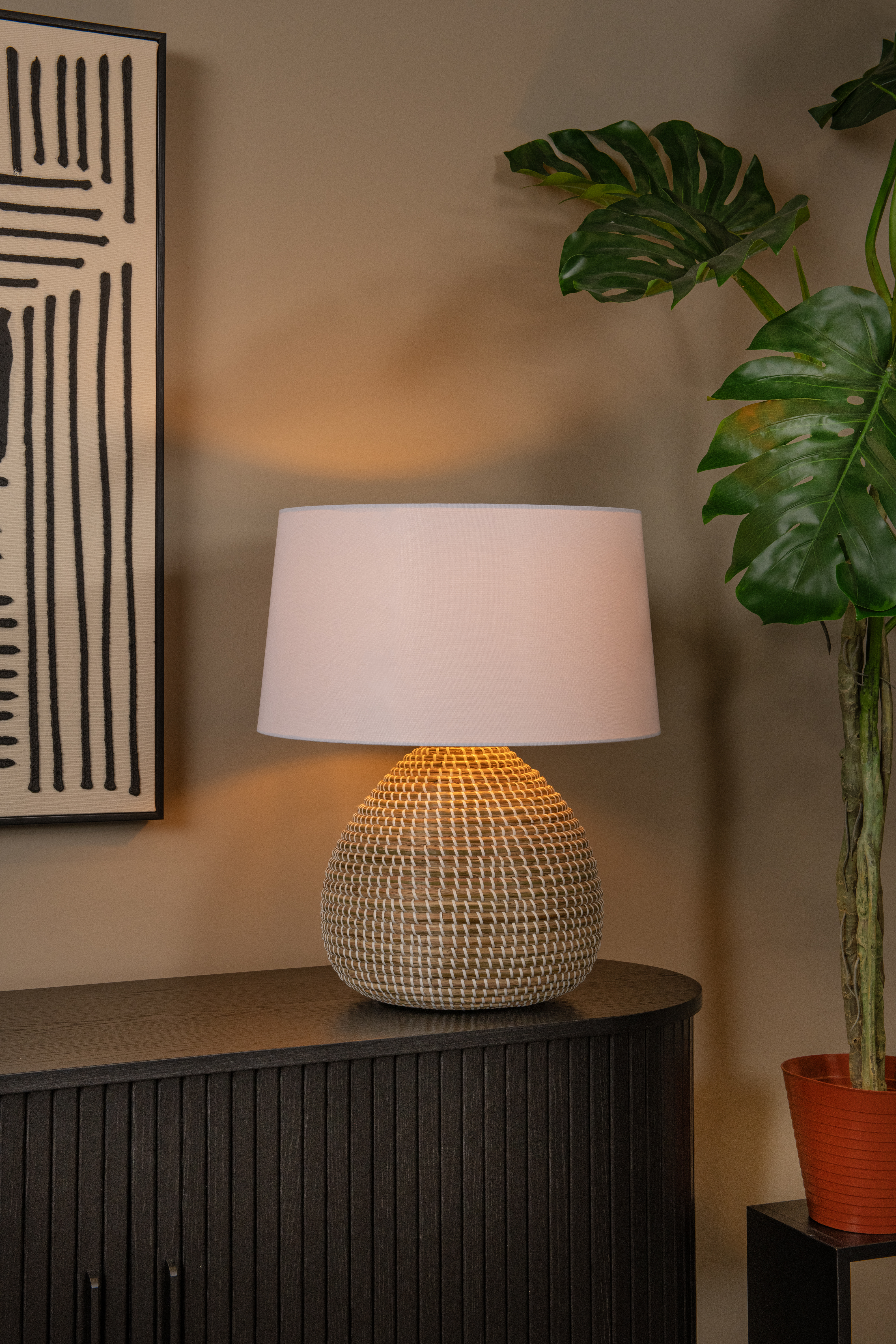 Lucide MADUKA - Table lamp - Ø 45 cm - 1xE27 - Natural | Premium