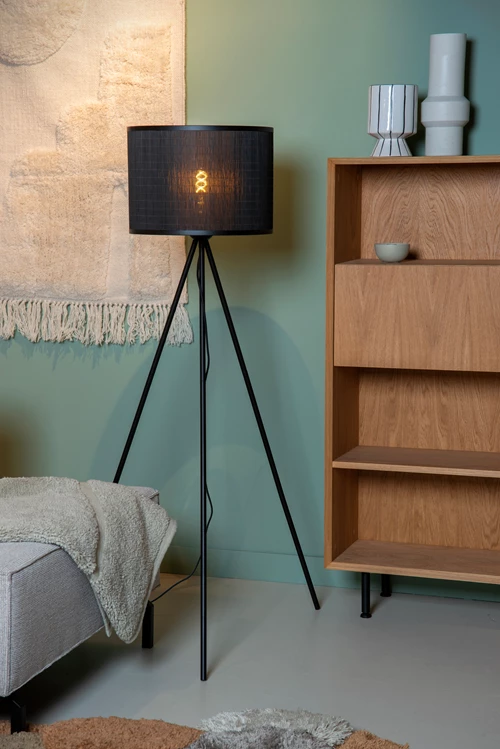 Lucide TAGALOG - Floor lamp - Ø 55 cm - 1xE27 - Black