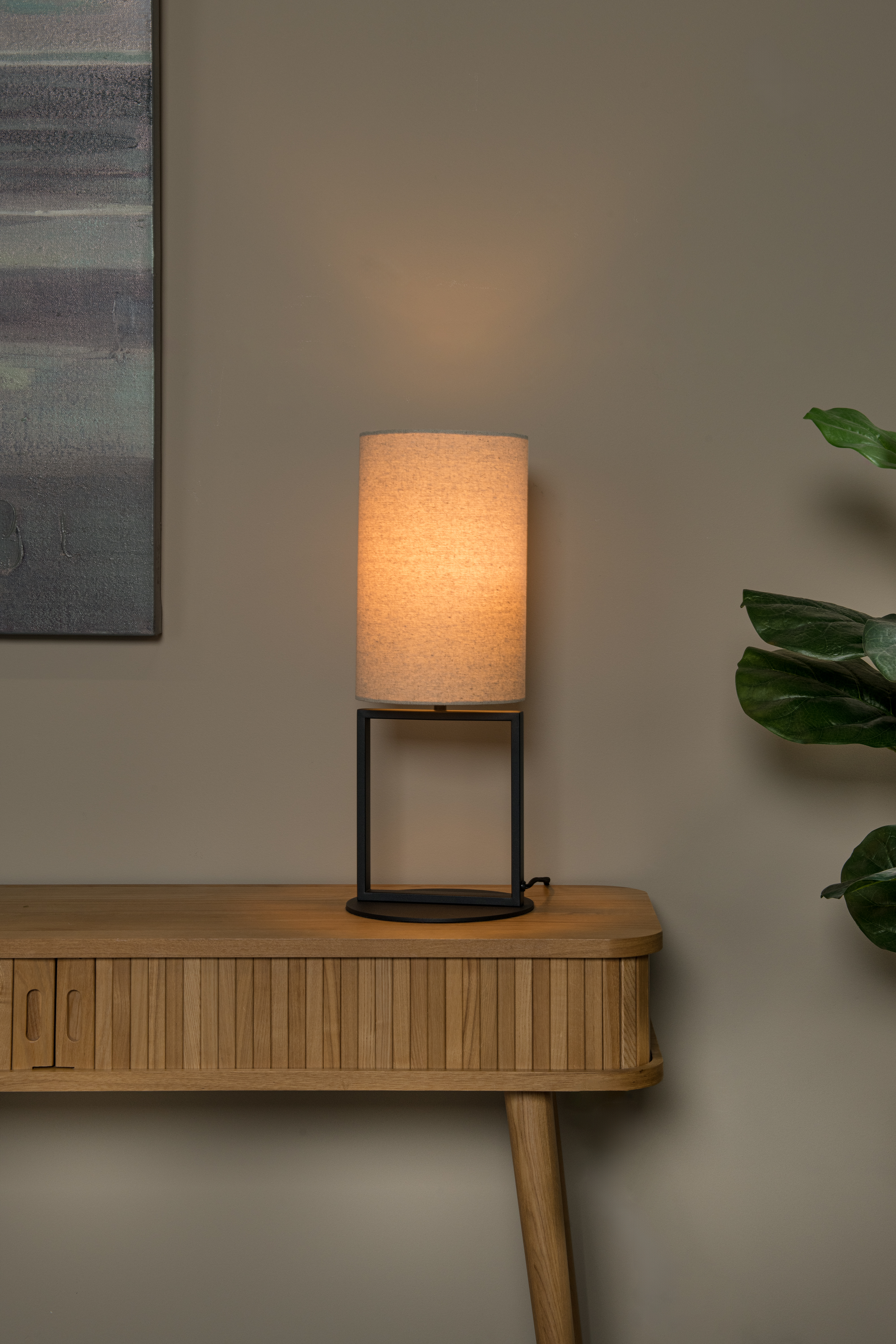 Lucide HERMAN - Table lamp - Ø 20 cm - 1xE27 - Cream
